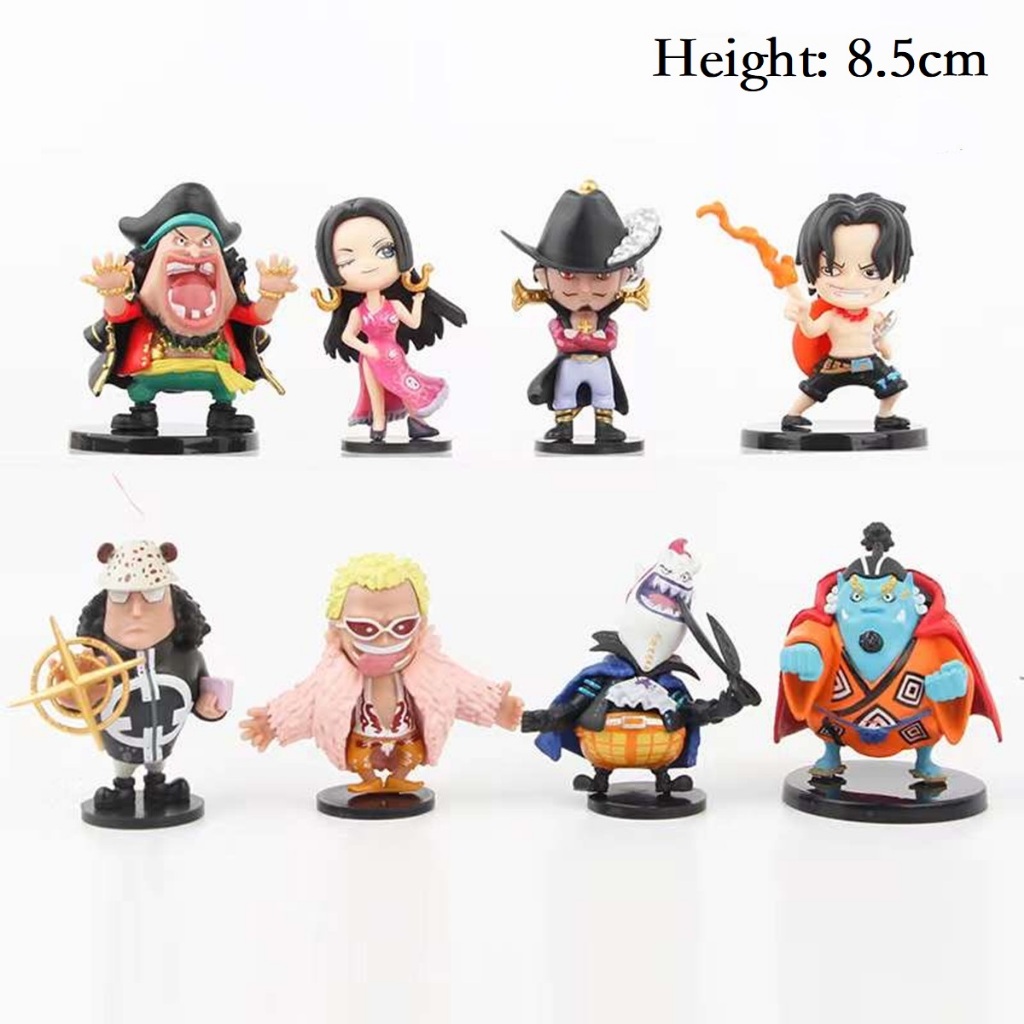 One Piece Warlord Boa Ace Mihawk Jinbe Kuma Doflamingo Set of 8 #2 ...