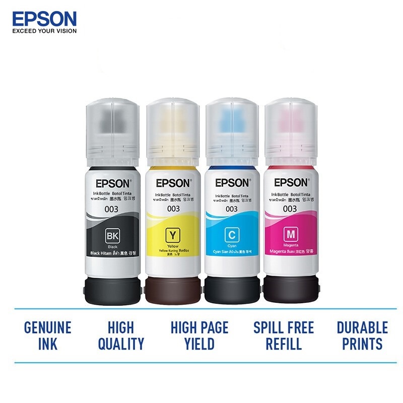 Original Epson 003 ink L1110/L3110/L3116/L3150/L3156/L5190/L5196/L1210 ...