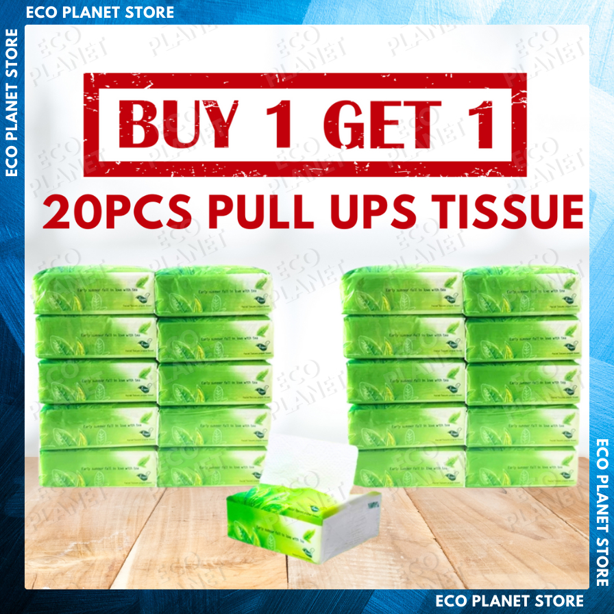 10pack GreenTea Tissue 4ply Organic green tea Facial Tissue Paper towel ...