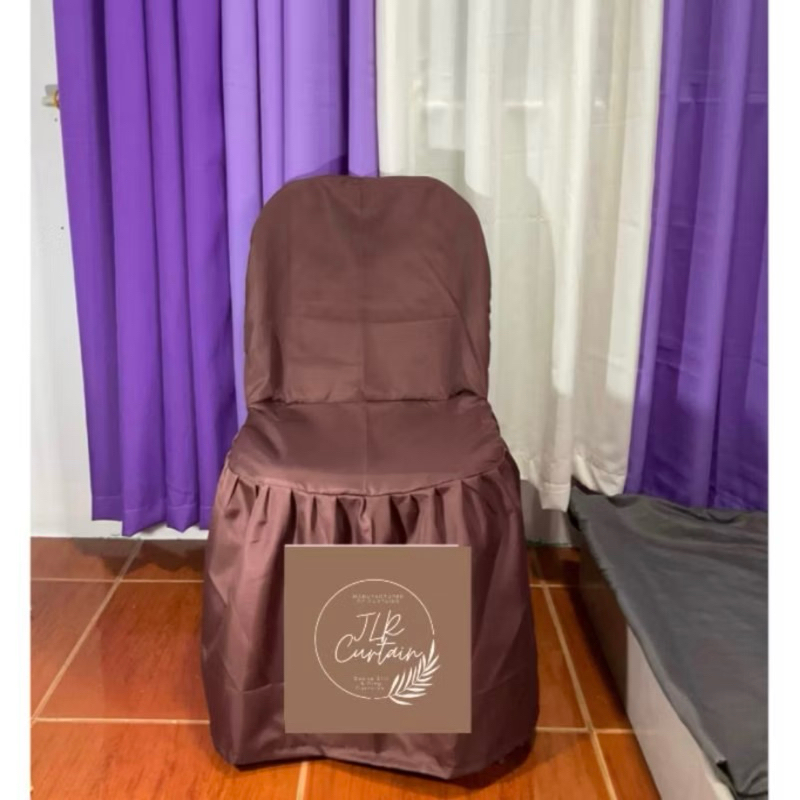 BROWN MOCHA MOUSSE & VIOLET FUTURE DUSK Chair Cover Plain Color for ...