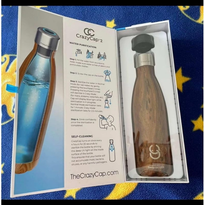 Crazy Cap 2 Self Cleaning + Water Purification Bottle. | Shopee Philippines
