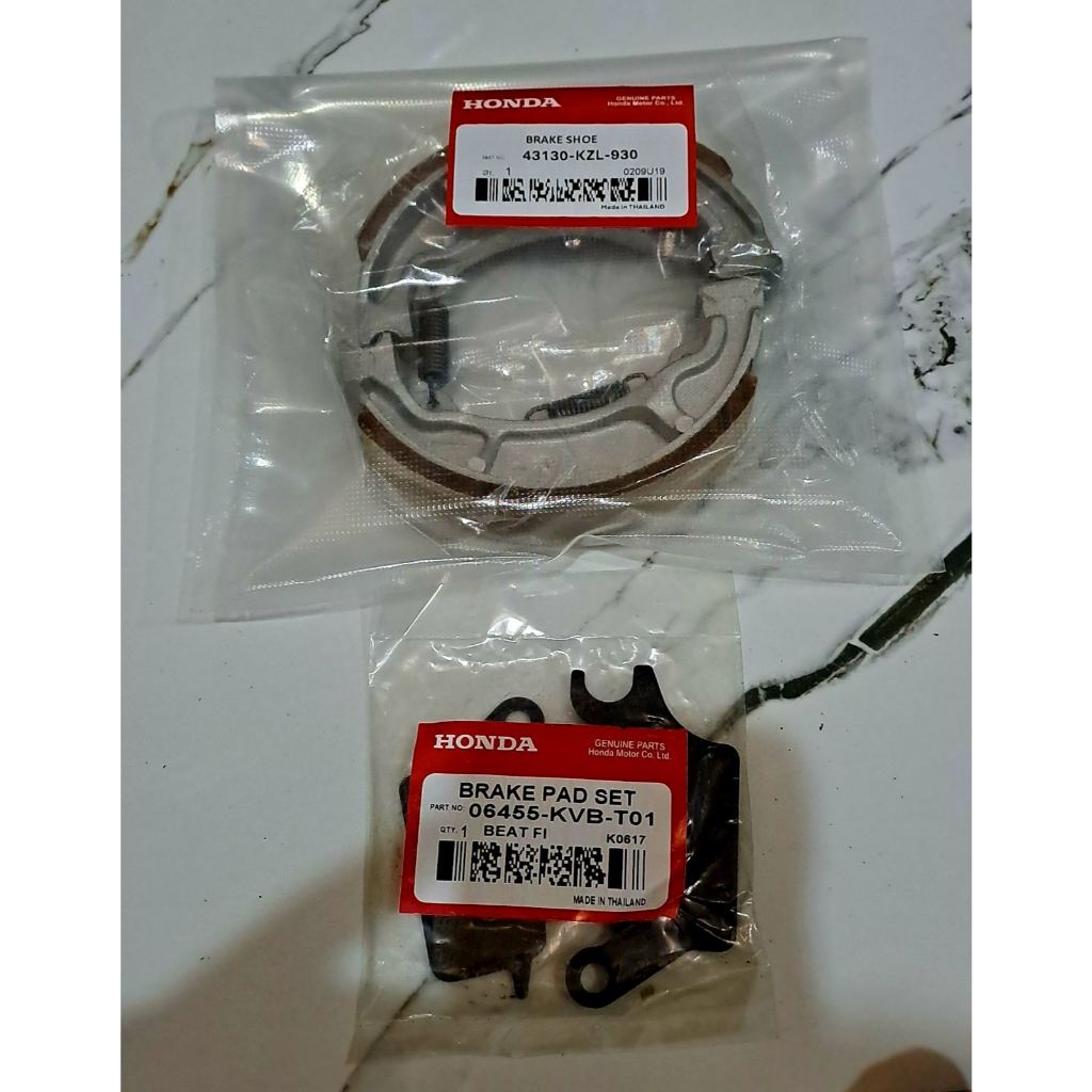 GENUINE BRAKE SHOE BRAKE PAD SET HONDA BEAT FI V1/V2 CLICK Ver1 PARTS ...