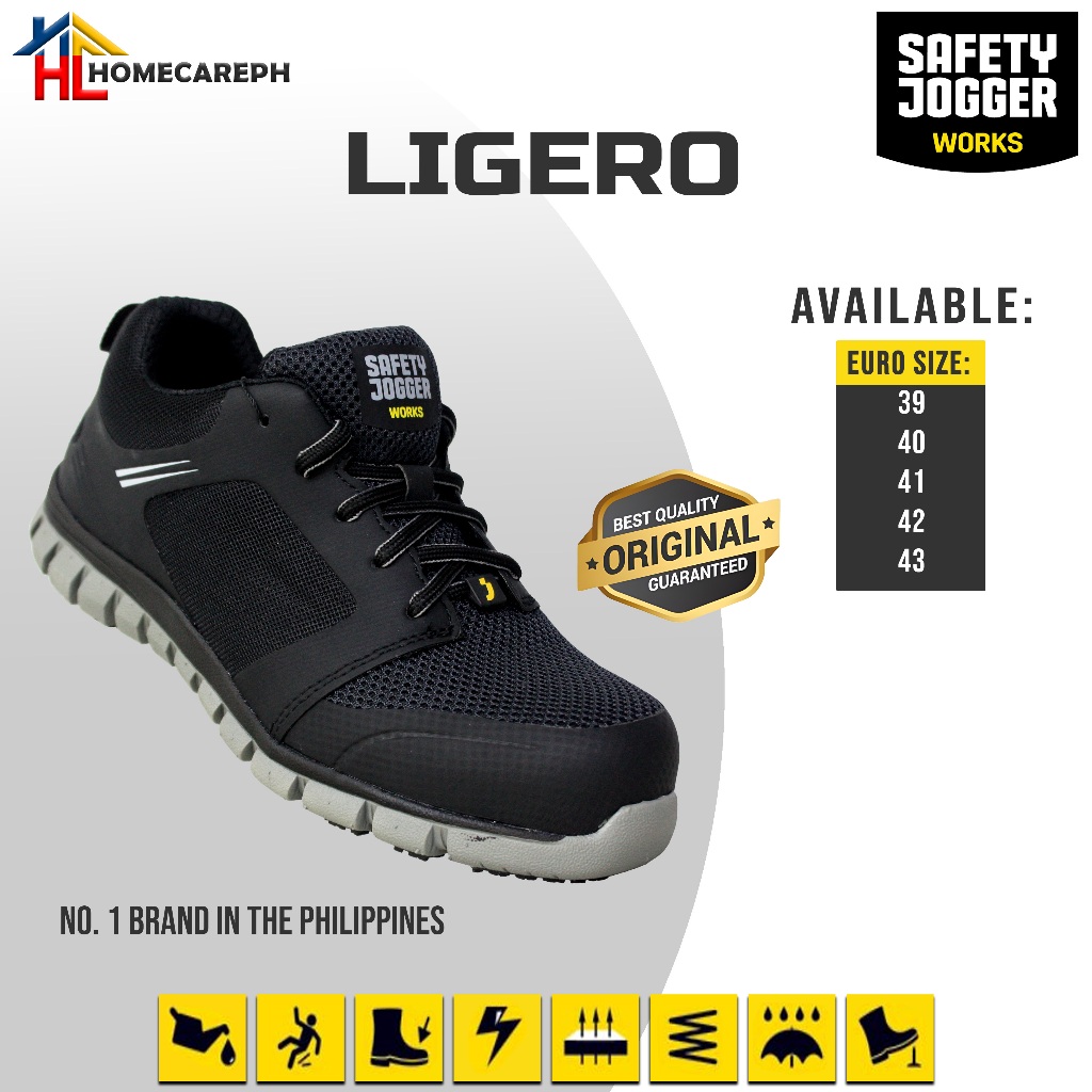 Safety Jogger Ligero S1 Black Safety Shoes | Shopee Philippines
