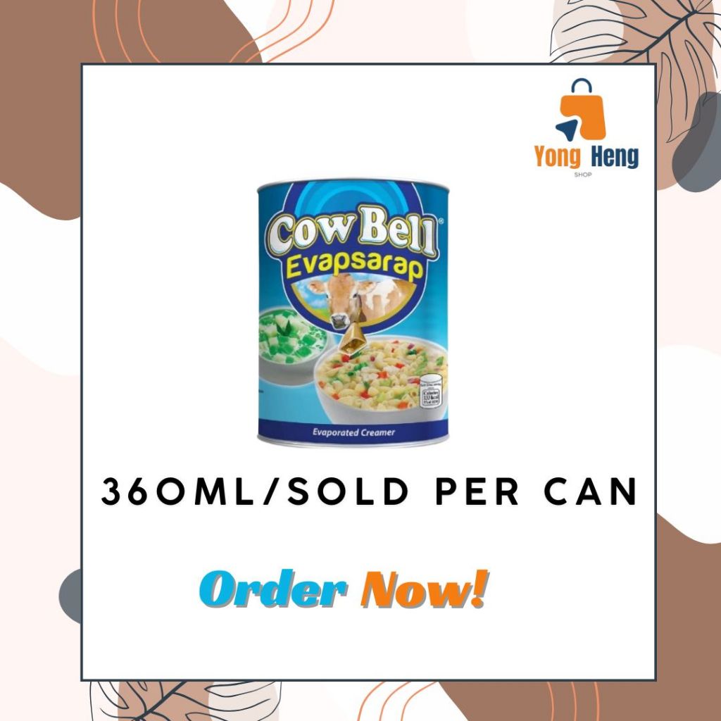 Cowbell Evapsarap Evaporada Creamer milk liquid 360ml Versatile Use: Can be used in coffee, tea ...