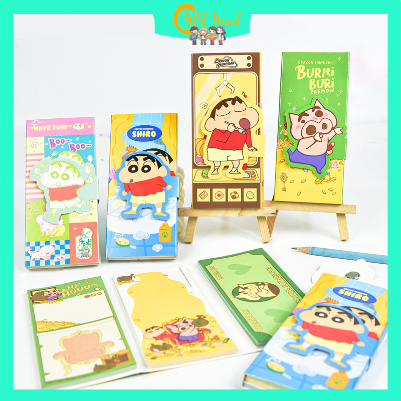 Crayon Shin-chan 3-in-1 Note Book No Sticky Cartoon Magnetic Buckle ...