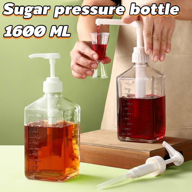 1600ML Plastic Hand Sugar Pressure Bottle Fructose Squeeze Bottle ...