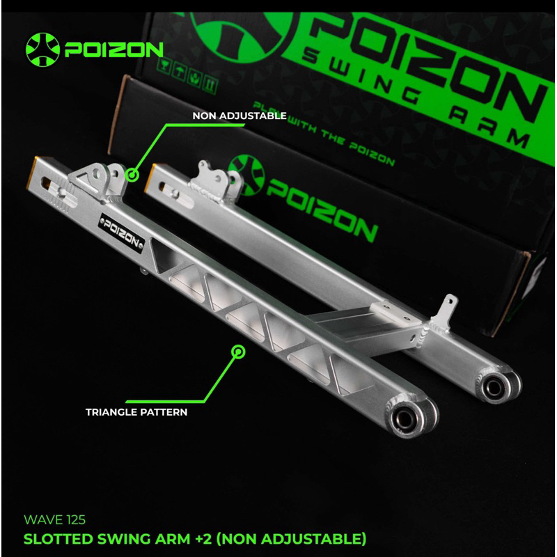 Poizon Swing Arm wave 125 Smash wave 100 xrm plus 2 inches non ...
