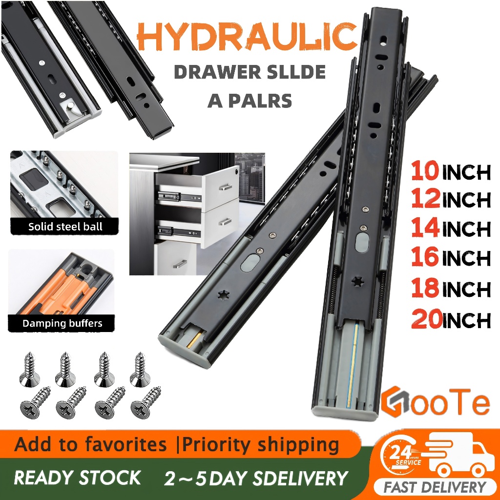 Per Pair Drawer Slide Soft Close Keyboard Drawer Slide For Desk Drawer Rail Heavy Duty Drawer