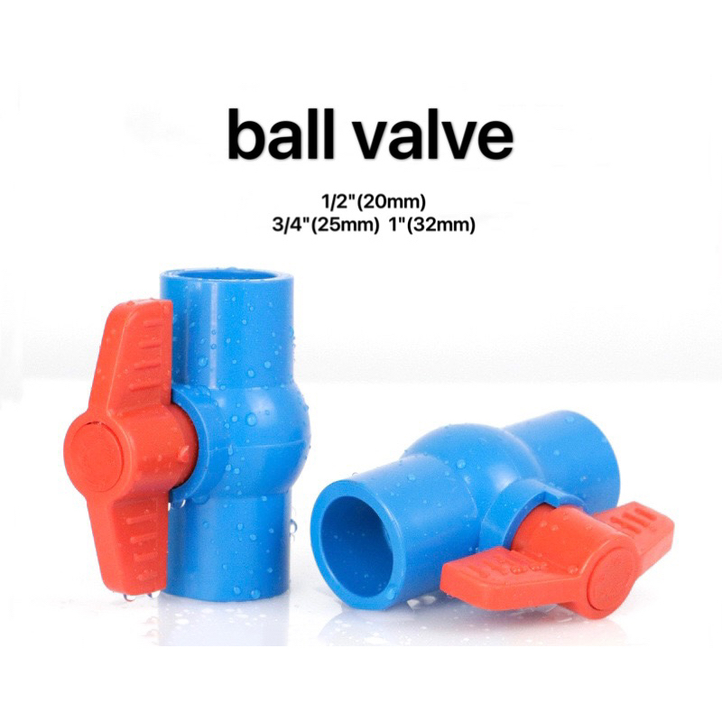PVC BLUE BALL VALVE 1/2" 3/4" 1" | Shopee Philippines