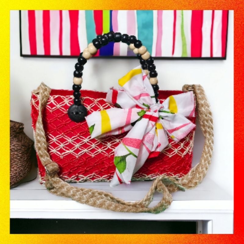 Zoey Handbag with Sling | Made of Abaca | Native Bag | Shopee Philippines