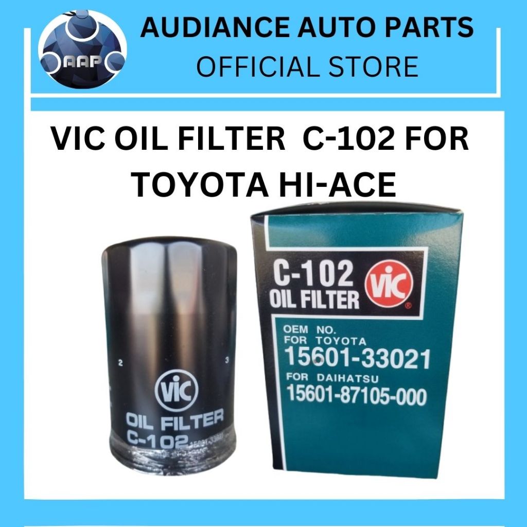 ORIGINAL VIC OIL FILTER C-102 FOR TOYOTA Hilux / Hiace / Commuter / 3K ...