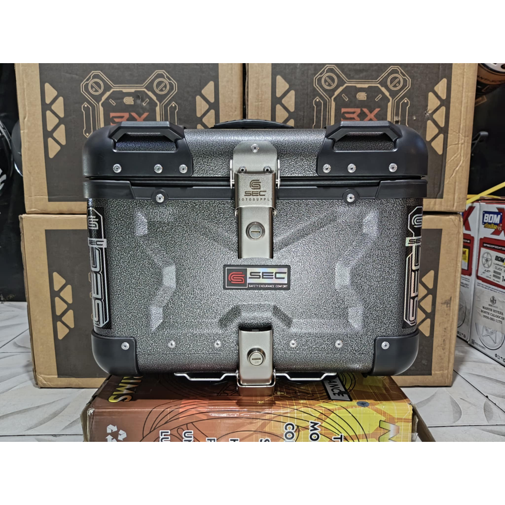 Original Sec 45 liters alloy top box with backrest 2024 N 2025 MODEL ...