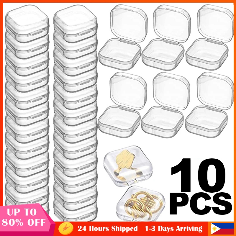 10PCS/SET Mini Clear Jewelry Box - Jewelry Dustproof Display Holder ...