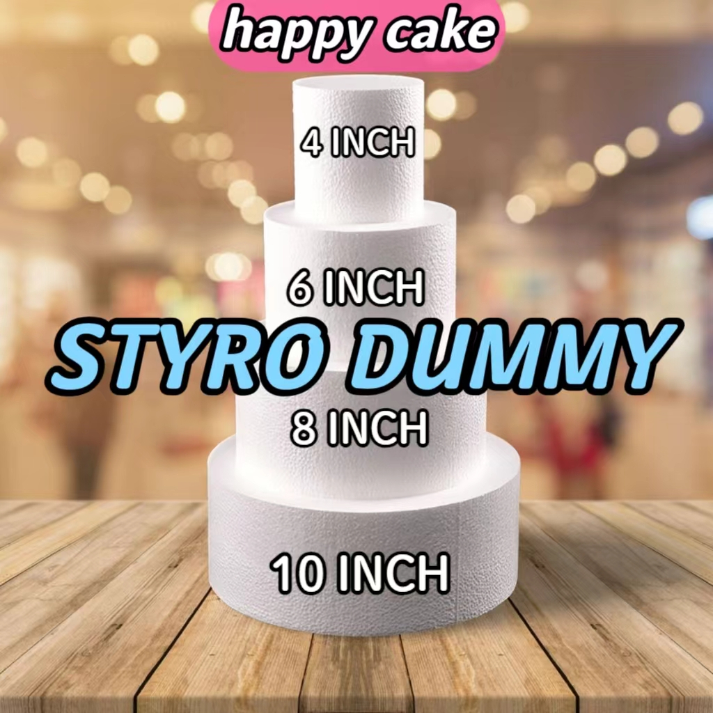 【Local Shipment】STYRO DUMMY CAKES ROUND (diameter x height) | Shopee ...