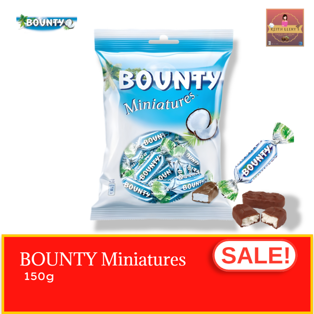Bounty Miniatures Chocolate Candy Bar 150g | Shopee Philippines