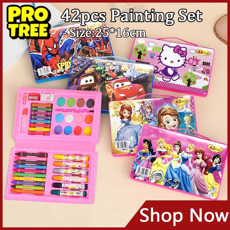 42pcs Kids Coloring Set Painting Water Color Crayon Drawing Sets Art ...
