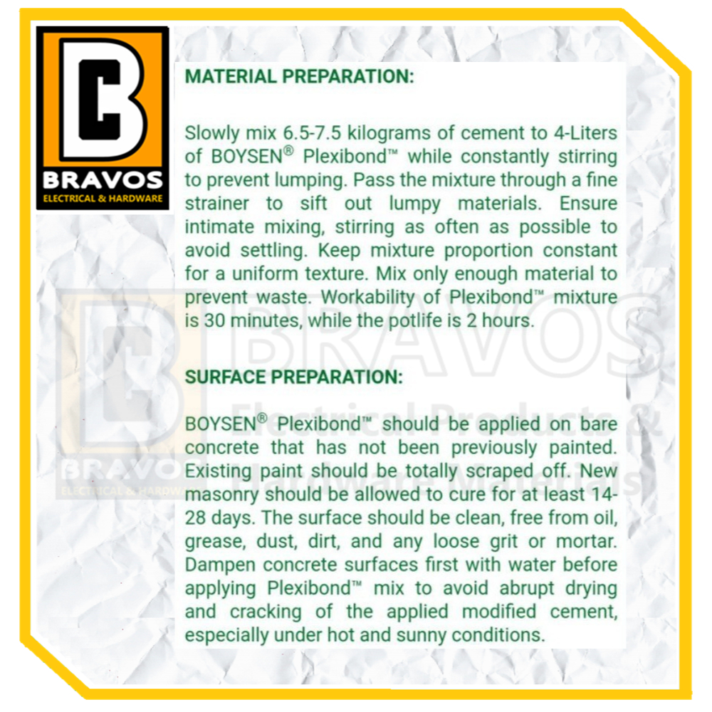 BOYSEN Plexibond 4 Liters Waterproofing 7760 4L L Flexibond Gallon Waterproof Paint Cement ...