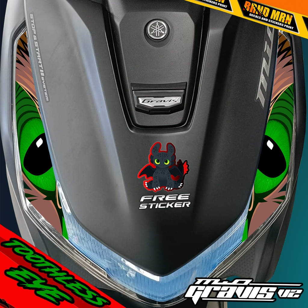 YAMAHA MIO GRAVIS V2 TOOTHLESS EYE STICKER TINT PROTECTOR XSERIES ...