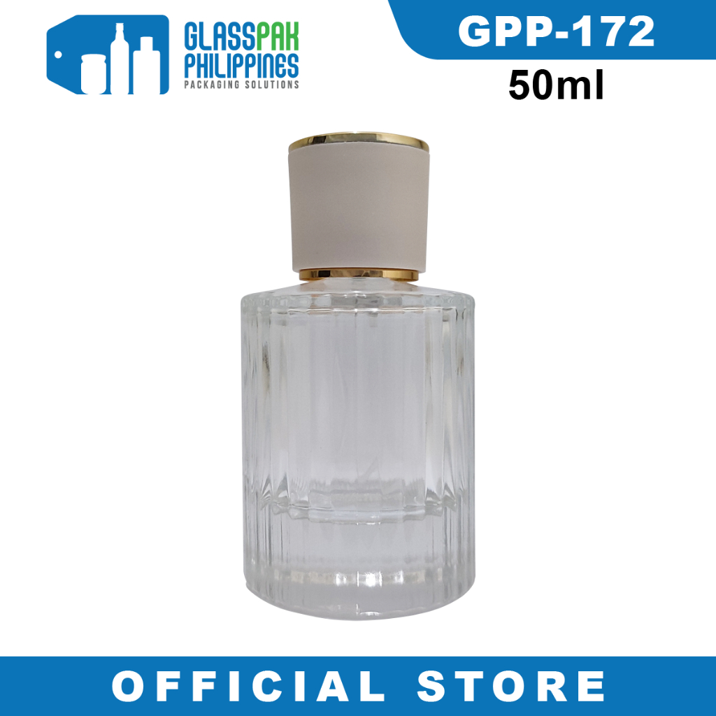 Glasspak 30ML 50ML Round Striped Perfume Bottle Empty Refillable Glass Elegant Bottle * | Shopee ...