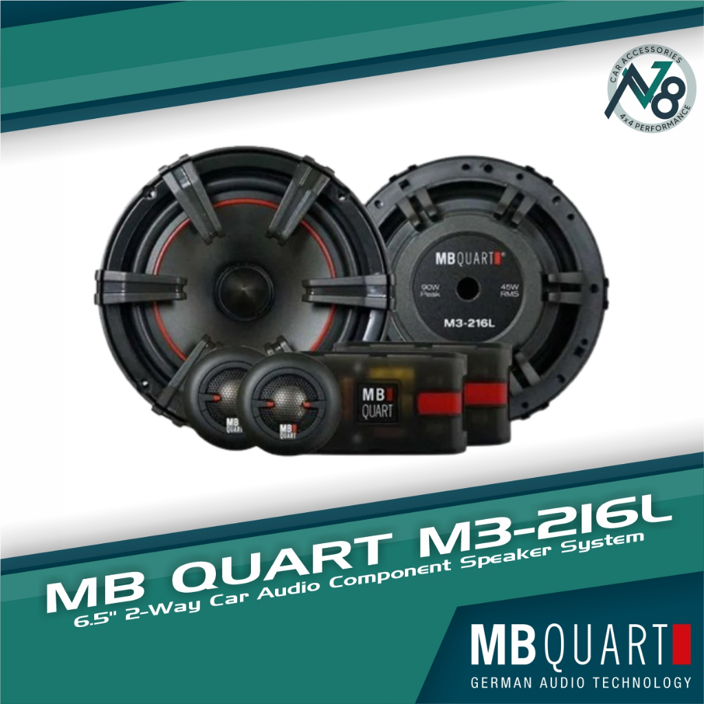 MB QUART M3-216L 6.5" 2-Way Car Audio Component Speaker System Genuine ...