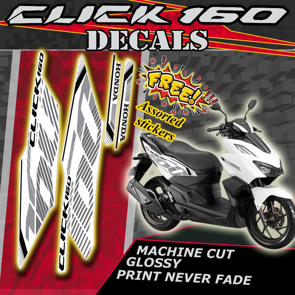 CLICK 160 FULL SET DECALS / CLICK 160 FULL SET STICKER / CLICK 160 ...