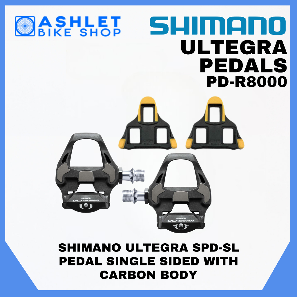 ORIGINAL SHIMANO ULTEGRA Pedals PD-R8000 w/ Cleats 4mm Longer Axle 265g ...