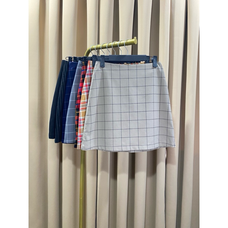PLAID SKIRT A LINE CUT WITH INNER LINING | Shopee Philippines