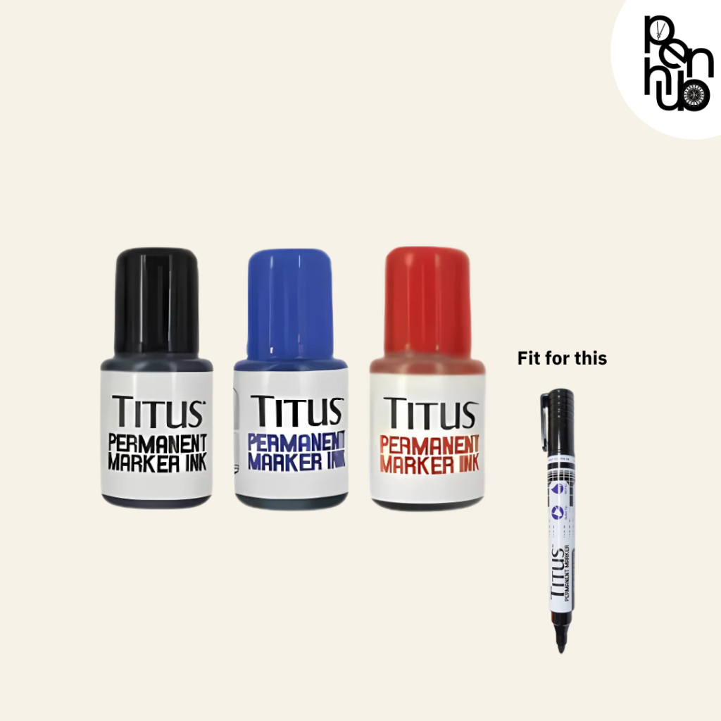 TITUS Permanent Marker Ink 20ml Black - Penhub | Shopee Philippines