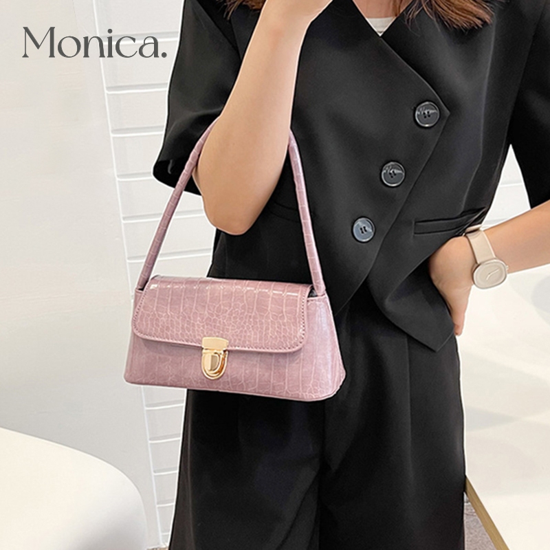 【Monica】Women's Simple Fashion Sling Bag Women Diagonal Bag Korean ...