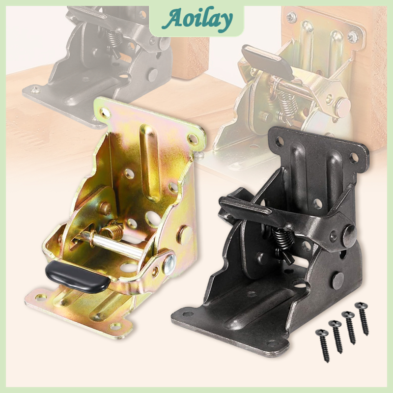 90 Degree Folding Furniture Hinge Self-Lock Foldable Table Feet Hinges ...