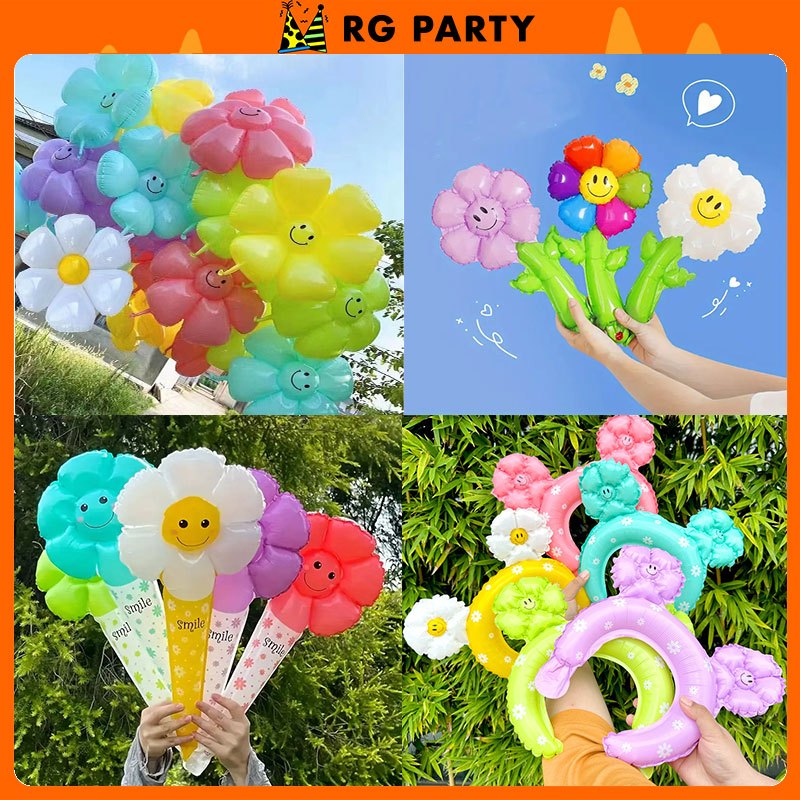 Daisy Theme Daisy Hand Stick Daisy Flower Balloons Flower Balloon Party ...