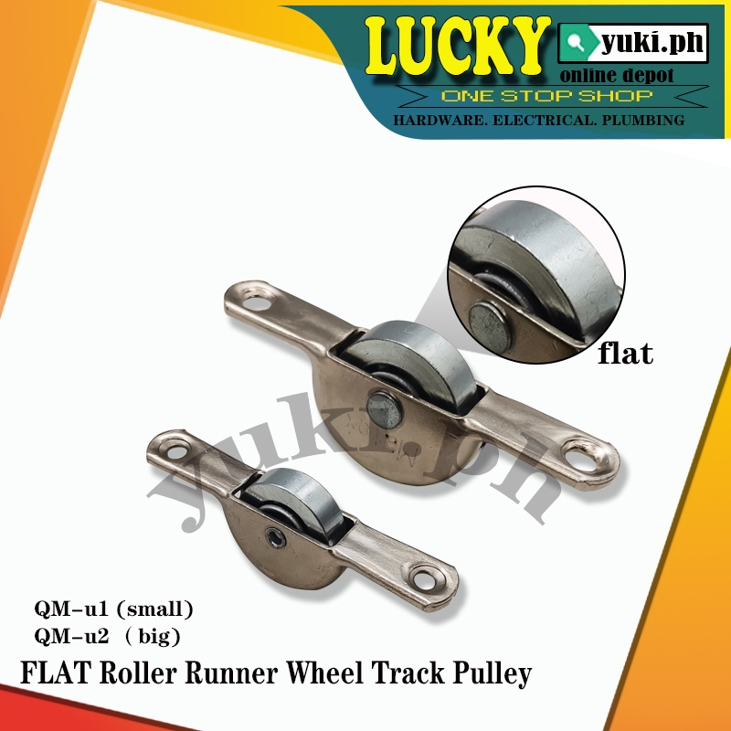 STAINLESS STEEL FLAT ROLLER RUNNER WHEEL TRACK PULLEY | Shopee Philippines