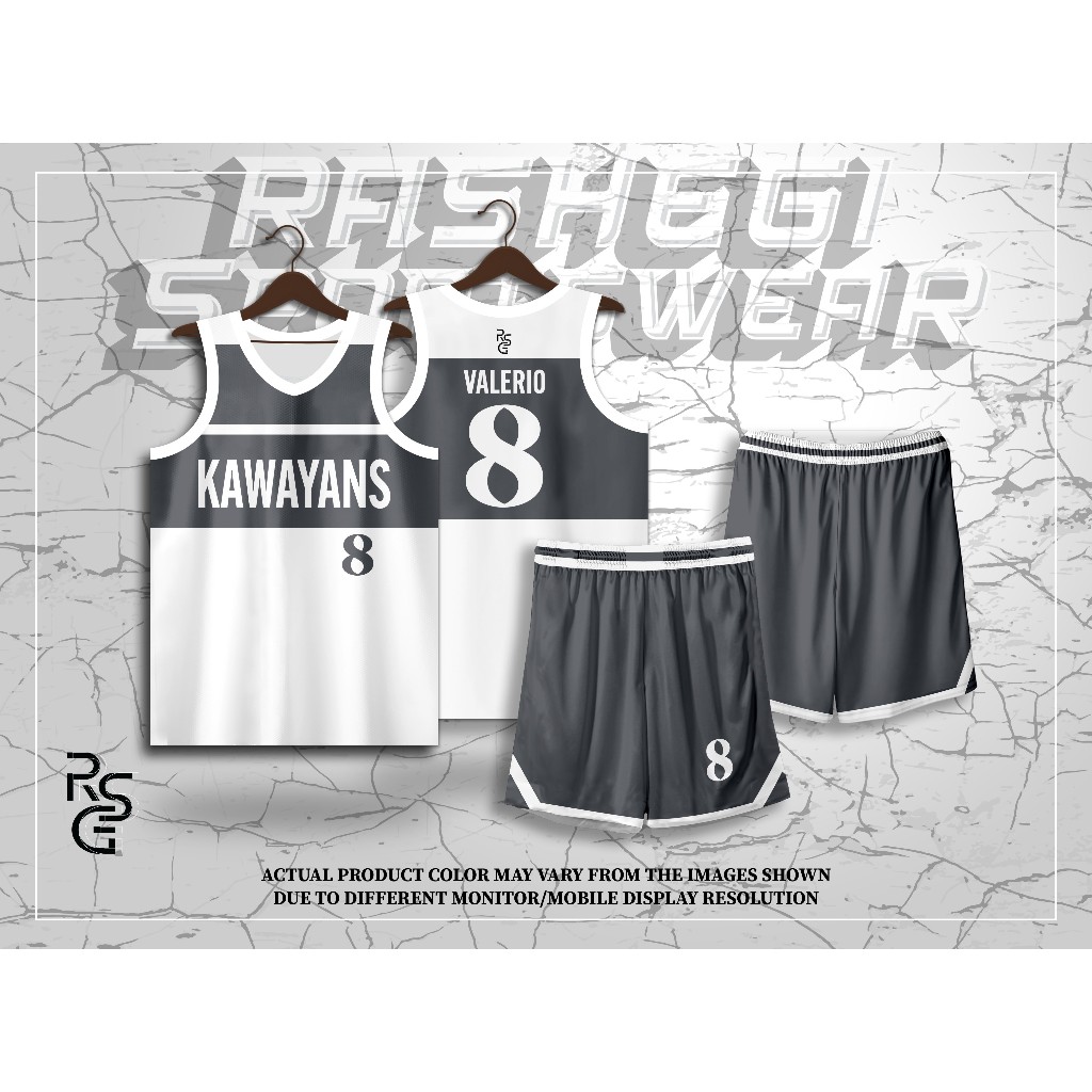 2024 RSG Customized Jersey Full Sublimation Gray Kawayans | Shopee ...