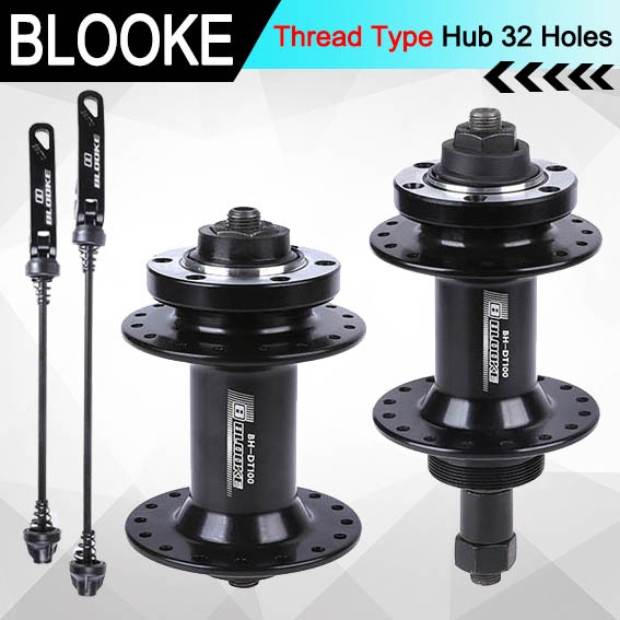 Blooke Hubs 32 Holes Thread Type Hub Sealed Bearing Bike Disc Brake HUB ...
