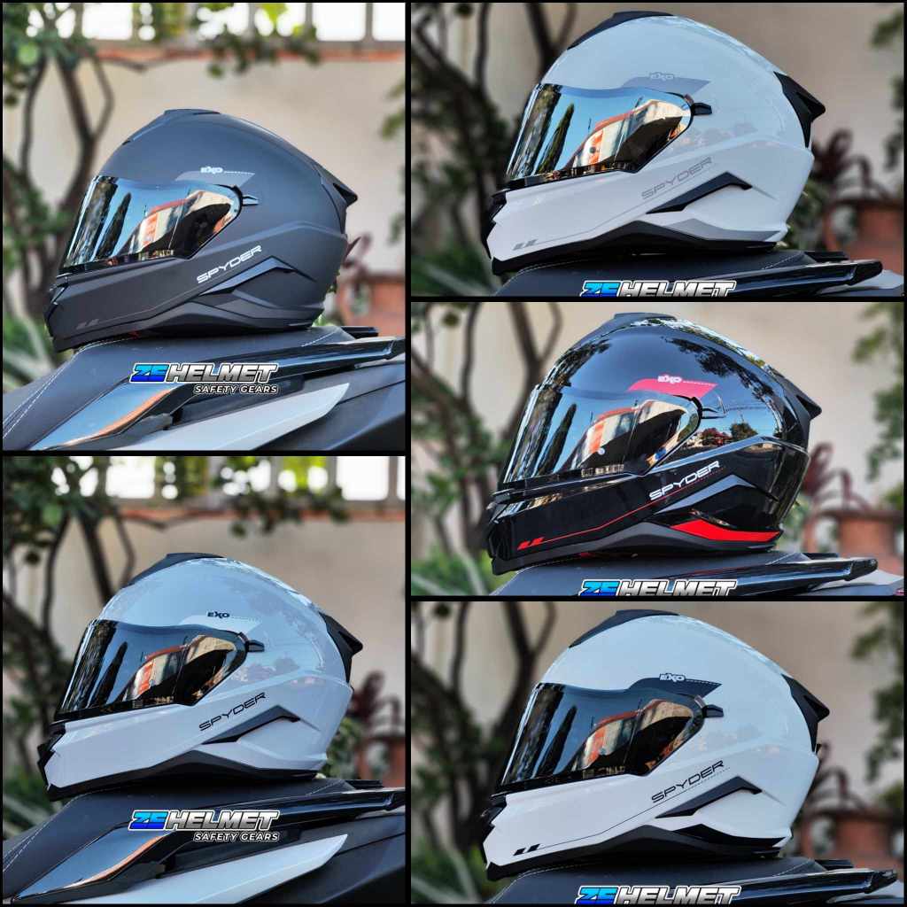 SPYDER EXO PLAIN FULL FACE - DUAL VISOR FREE CLEAR LENS | Shopee ...