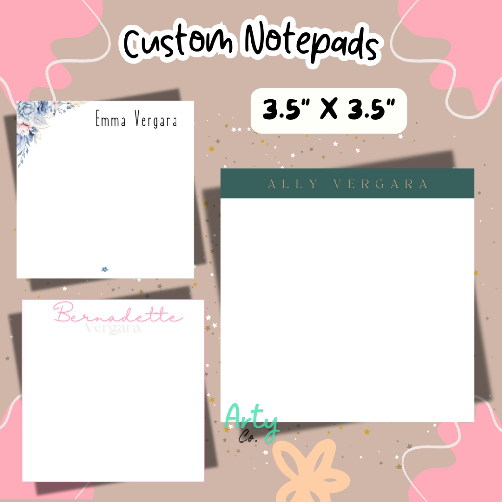 ARTYCO CUSTOMIZED / PERSONALIZED NOTEPAD WITH NAME MEMO PAD GIVEAWAYS ...