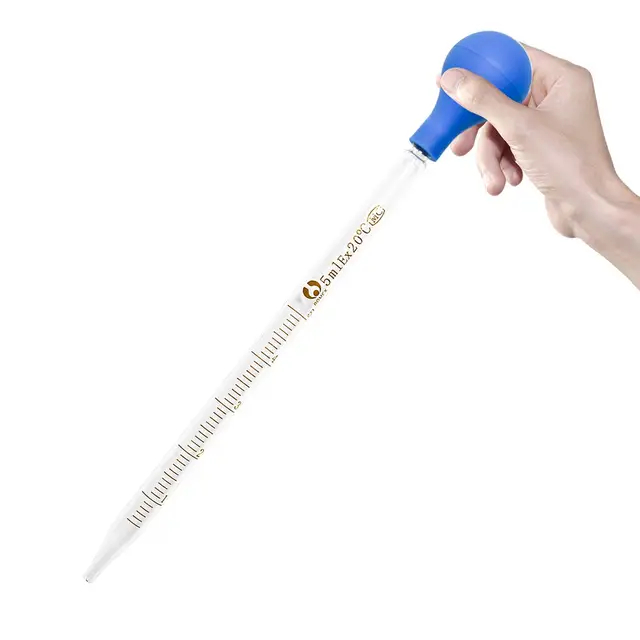 DROPPING PIPETTE WITH GRADUATION WITH BLUE RUBBER BULB | Shopee Philippines