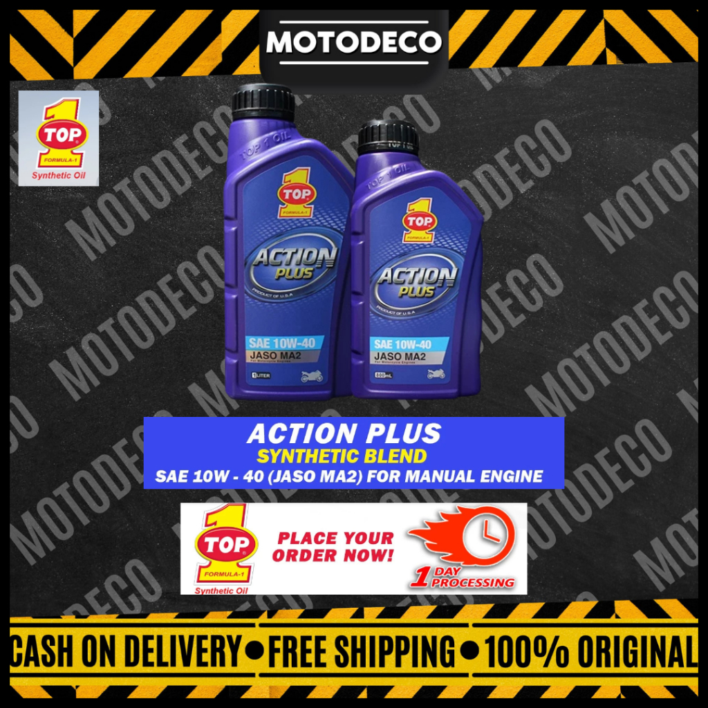 TOP 1 ACTION-PLUS 10W40- 1L&800ML | Shopee Philippines