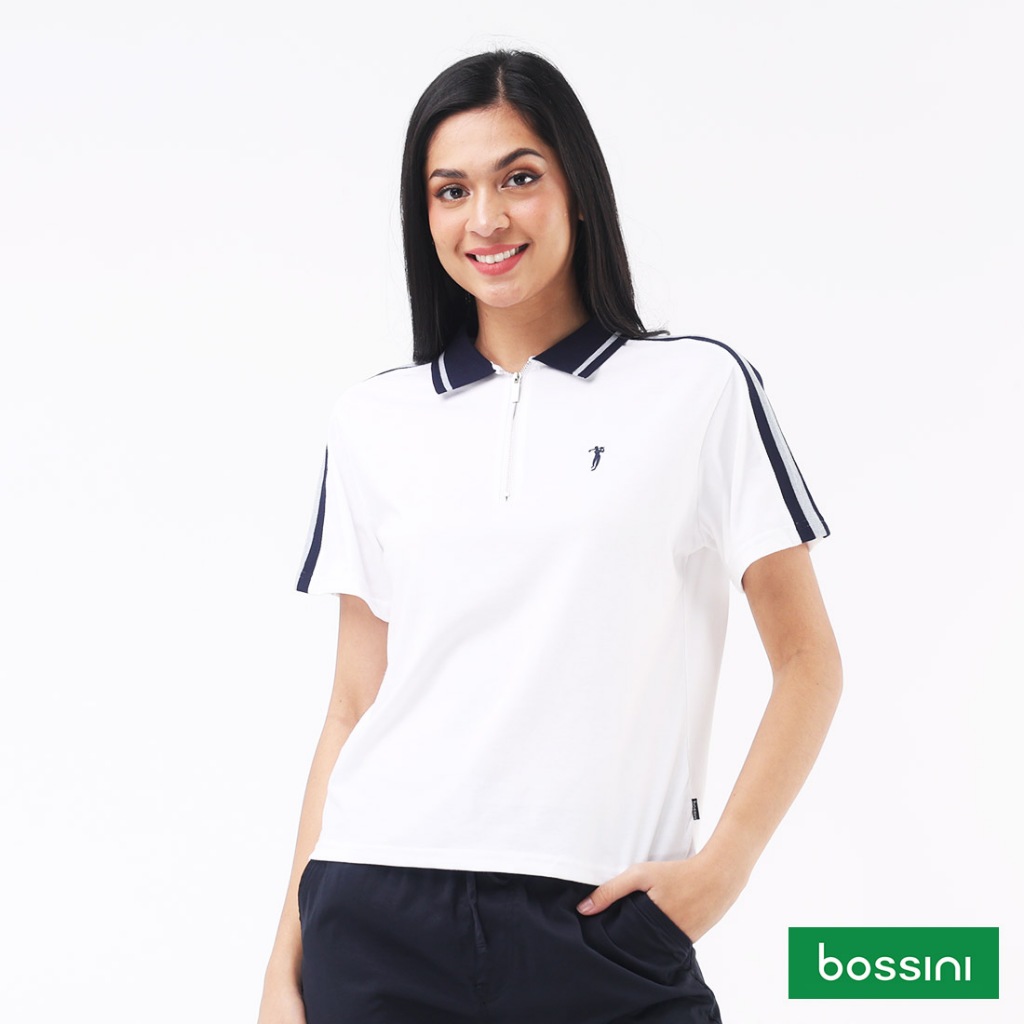 Bossini Ladies Short Sleeves Collared Blouse OLT01-0002 | Shopee ...