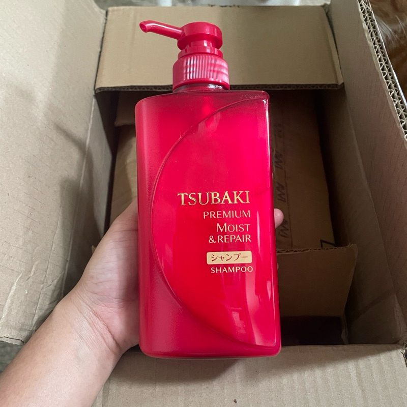 TSUBAKI Premium Moist & Repair Shampoo 490ml and Conditioner 490ml | Shopee Philippines