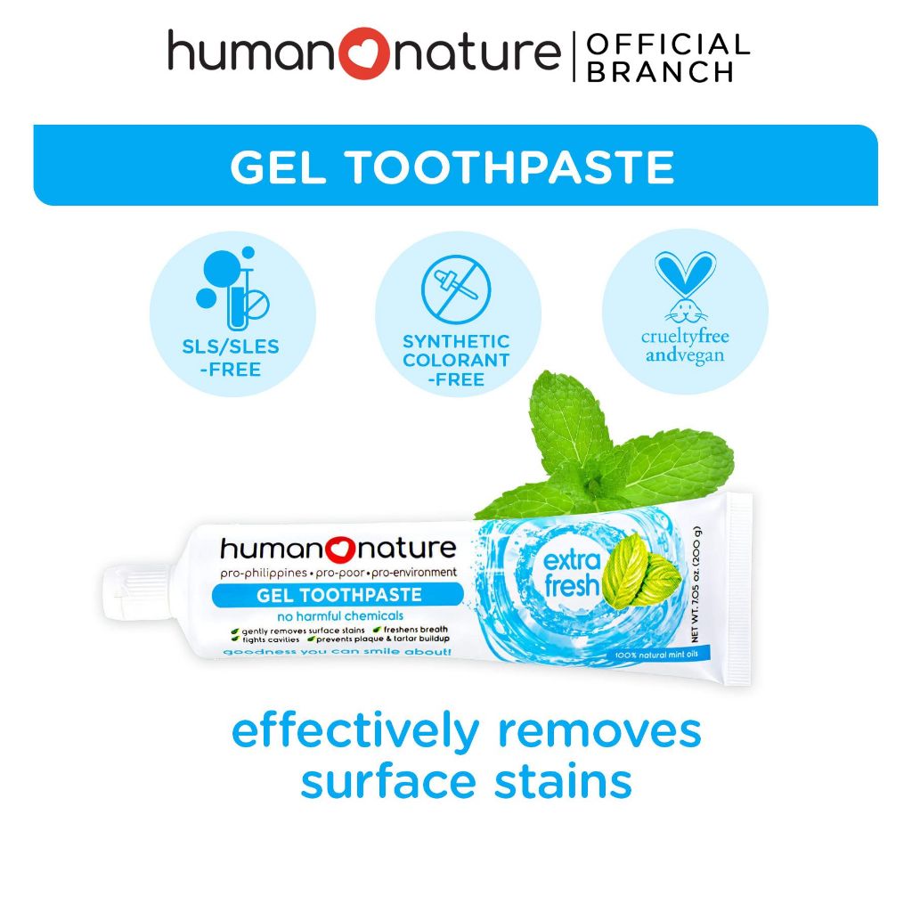 Human Nature Natural Gel Toothpaste 105g | Shopee Philippines