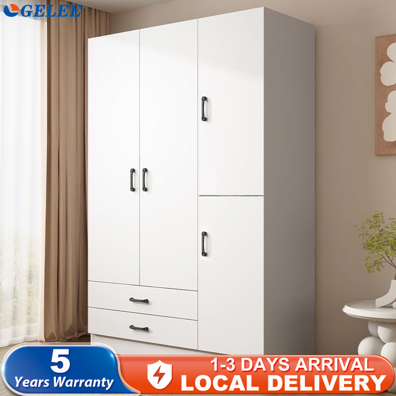 Wooden 4 Door Cabinet For Clothes Wardrobe Multi-Functional Wardrobe ...