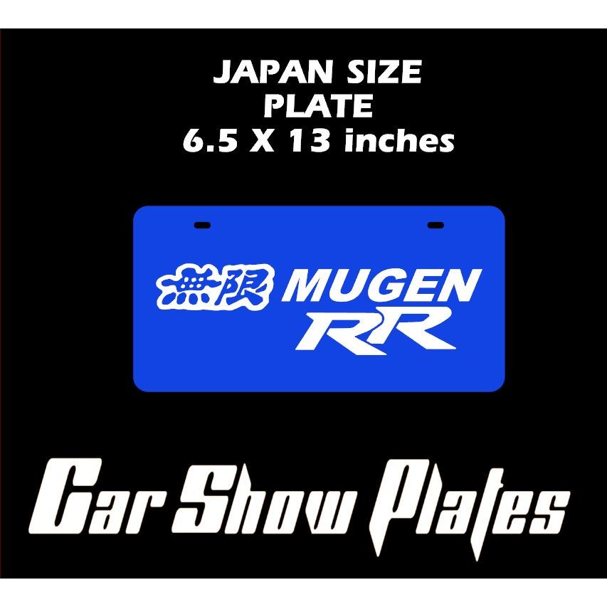 MUGEN RR CAR SHOW PLATES CAR DESIGN PLATE ACCESORIES ACRYLIC SHEET MADE ...