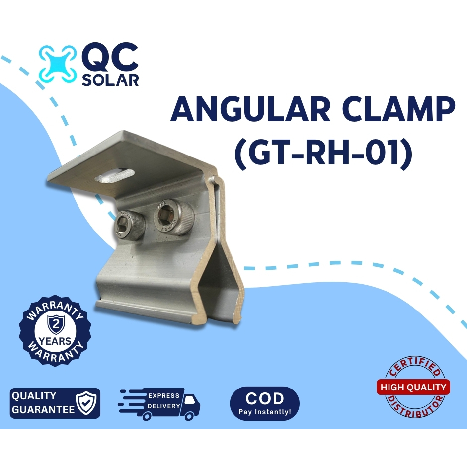 QC SOLAR Aluminum ANGULAR CLAMP Solar Panel Mounting Accessories Solar ...