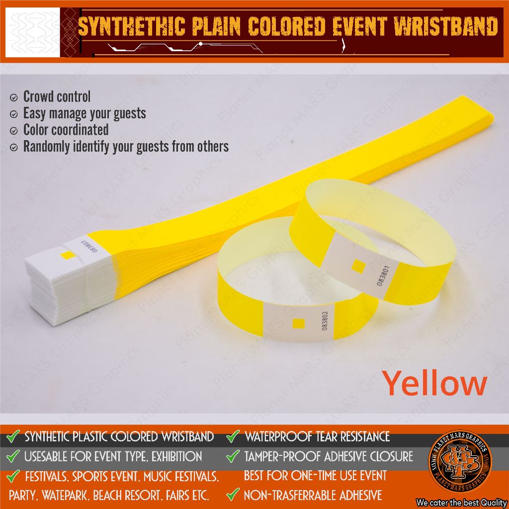 100pcs Waterproof Plain Colored Synthetic Event Wristband Sticker One ...