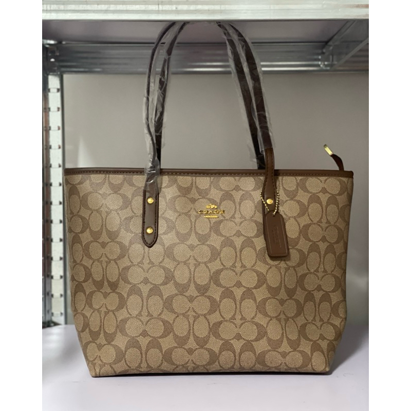 coach large tote apricot color with box | Shopee Philippines