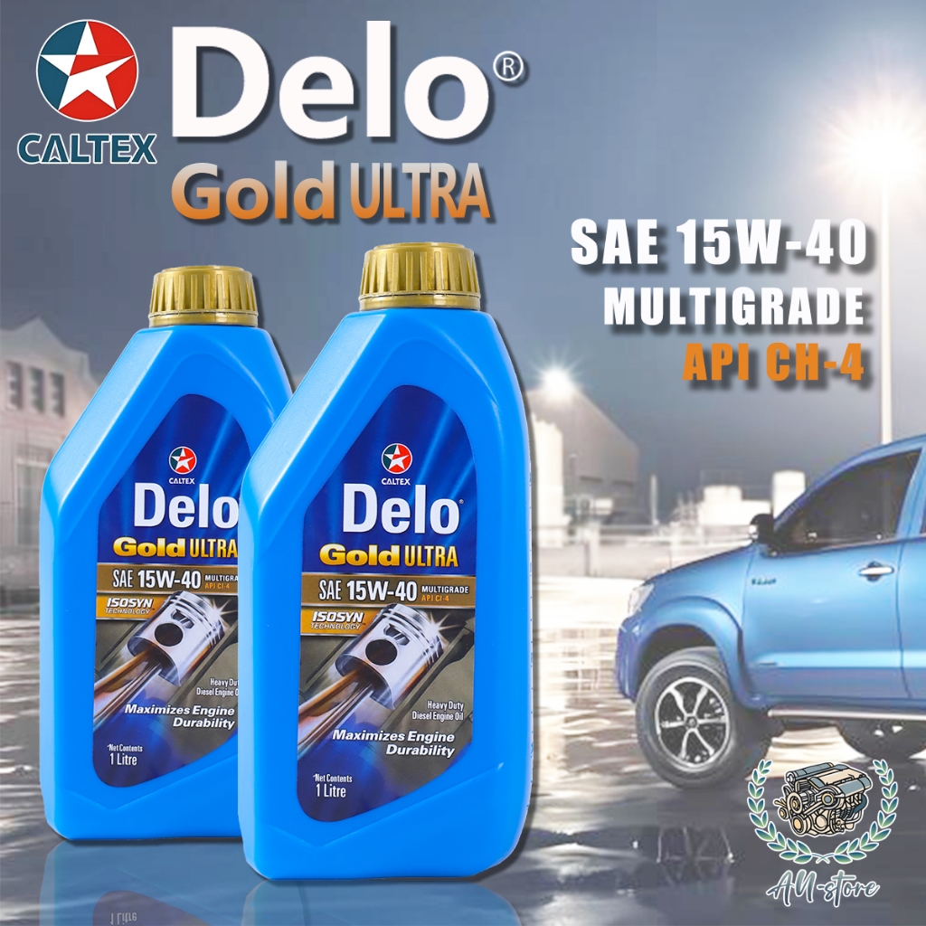 Delo Gold ULTRE Engine Oil 15W-40 CI-4 Heavy Duty Multigrade 1L Premium ...