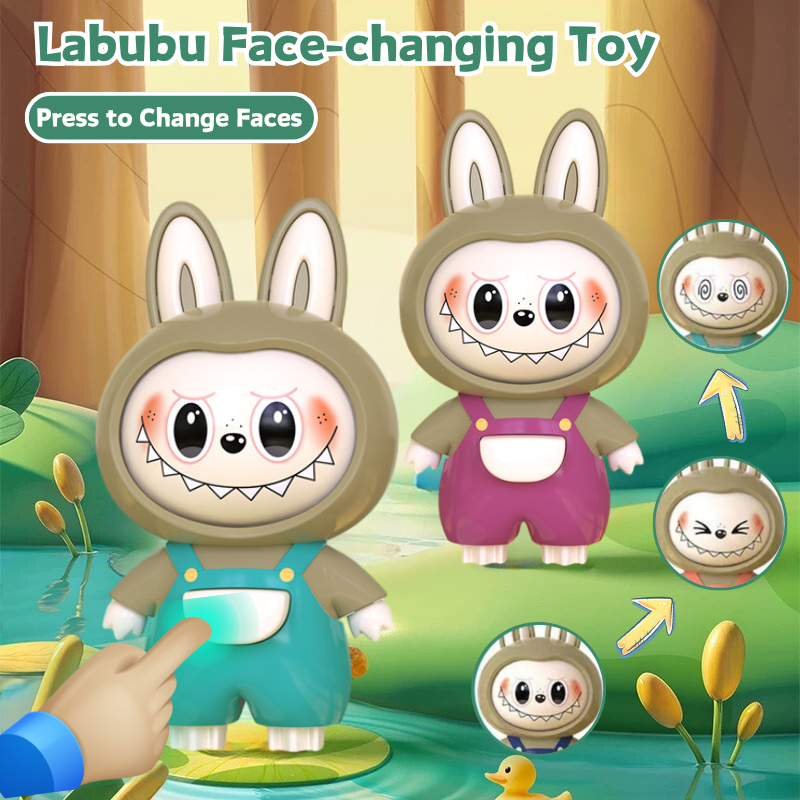 Labubu Doll Keychain Face Changing Key Chain Labubu Accessories Labubu ...