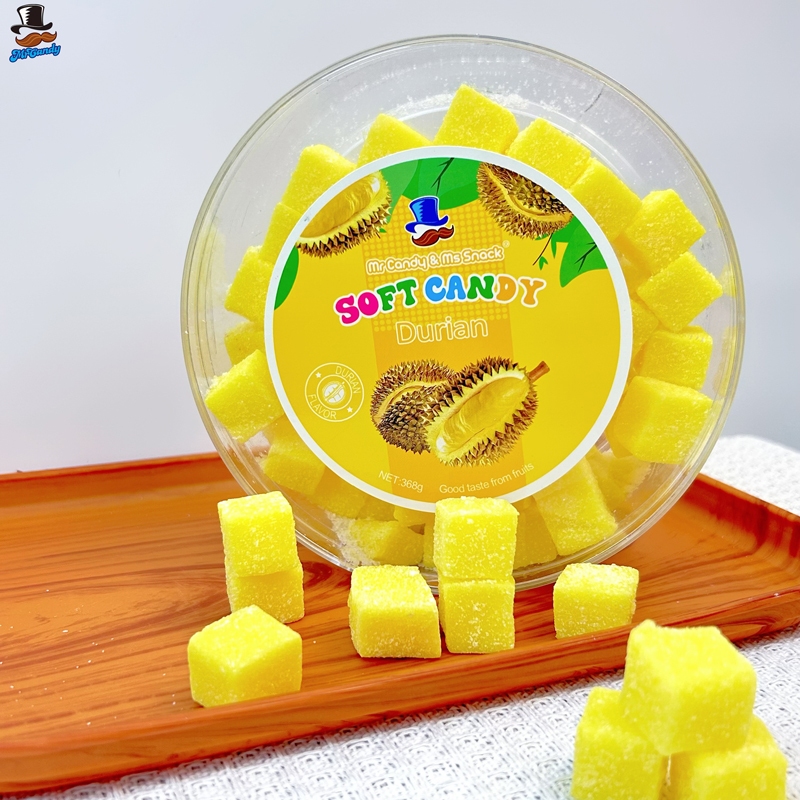 【Mr candy】368g Durian cubes/70-75pcs/box/soft candy/fruit candy/snack ...