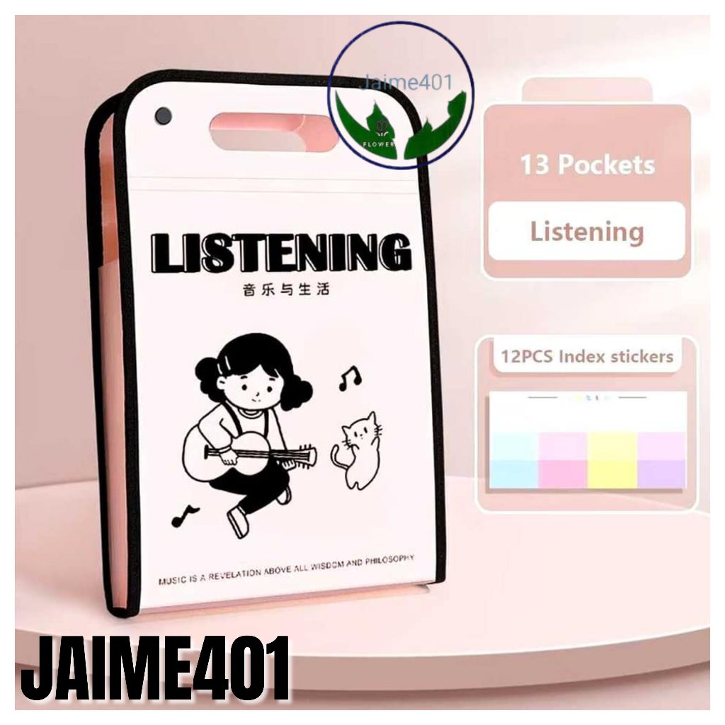 JAIME401 A4 Expanding File Folder Organ Bag Documents Pouch Paper ...